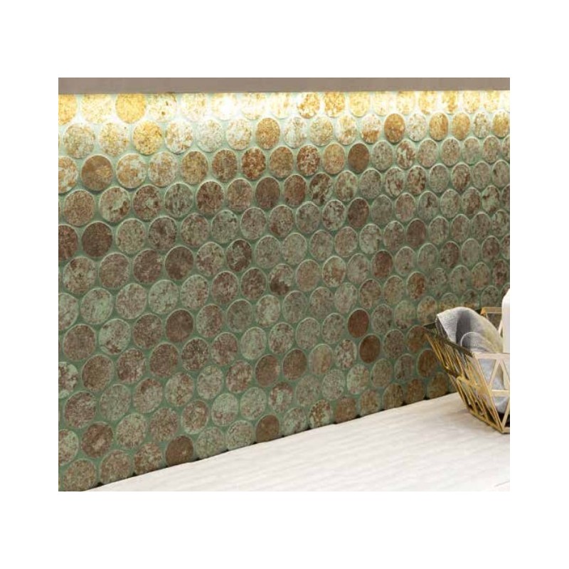 FAP CERAMICHE SHEER DECO RUST ROUND MOSAICO - Vente en ligne chez ...